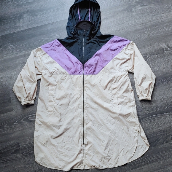 Zara | Jackets & Coats | Zara Cream Lavender And Navy Blue Colorblock ...